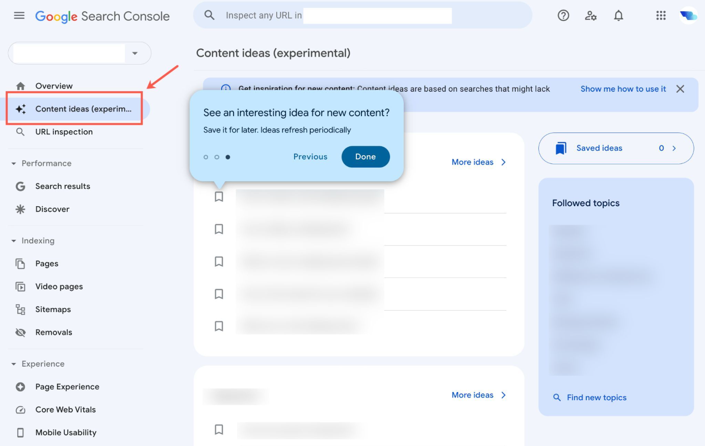 Use "Content Ideas" to get inspiration for creating new content from ...